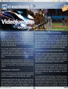 Videojuegos y educación - Revista TINO