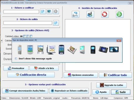 PocketDivxEncoder para incrustar subtítulos - Revista TINO