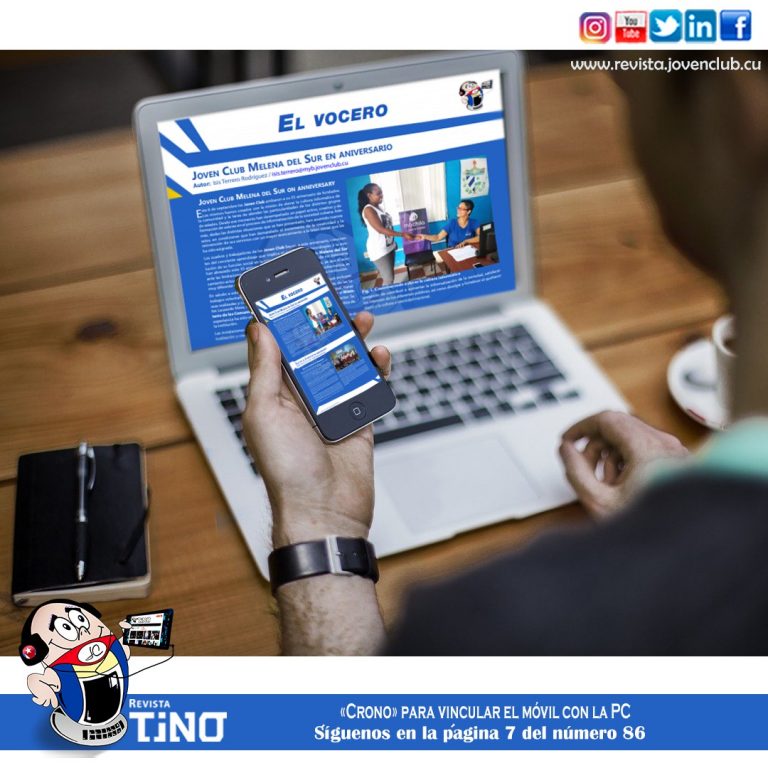 «Crono» para vincular el móvil con la PC - Revista TINO