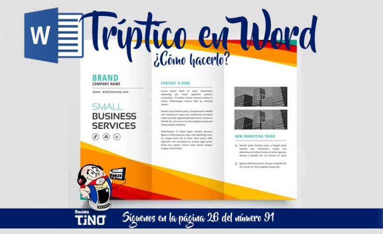 Tríptico en Word. ¿Cómo hacerlo? - Revista TINO