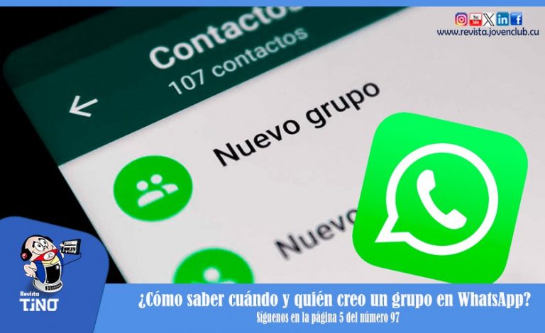 ¿Cómo saber cuándo y quién creo un grupo en WhatsApp? - Revista TINO